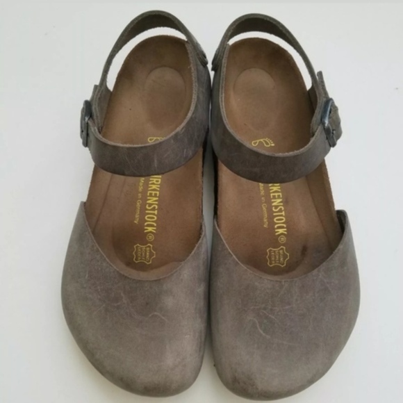 Birkenstock | Shoes | Birkenstock Messina Gray Leather Clogs 4 | Poshmark